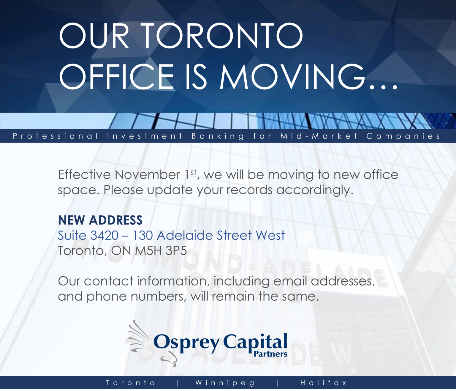 Osprey Capital Partners – Professional Investment Banking