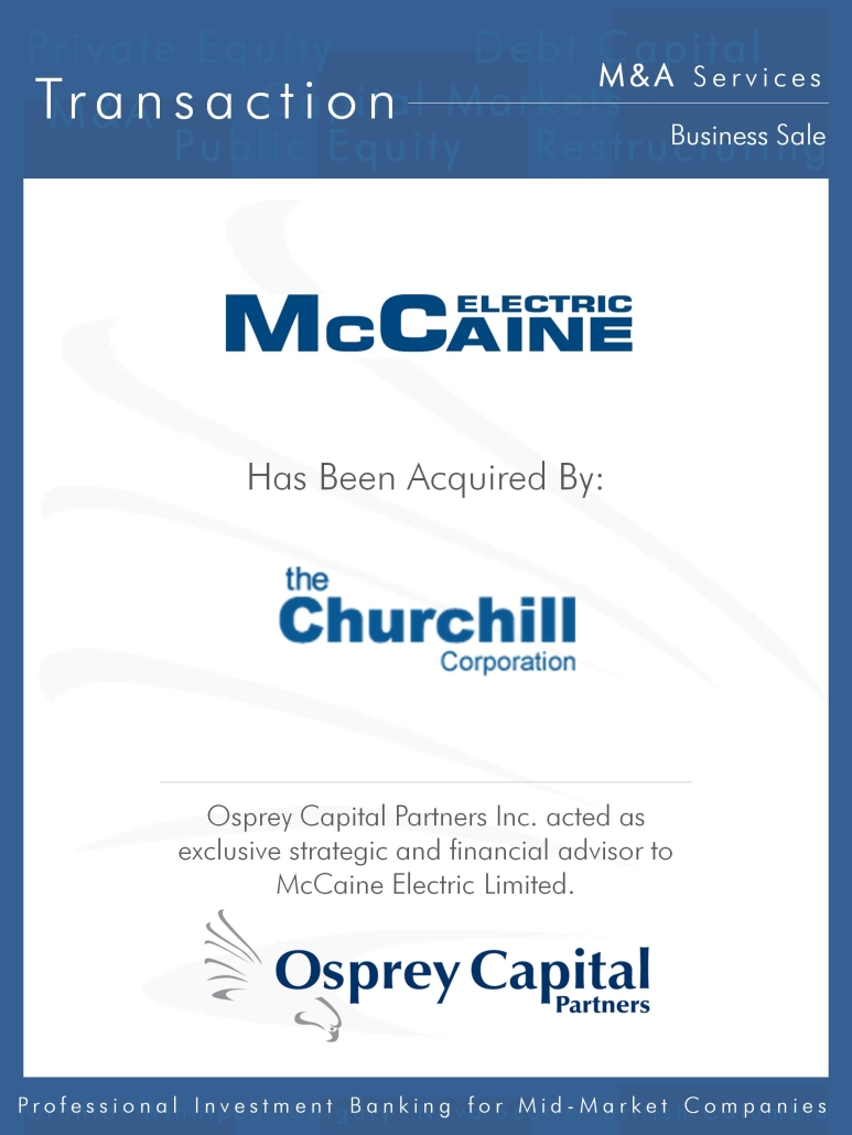 McCaine - OSPREY CAPITAL PARTNERS